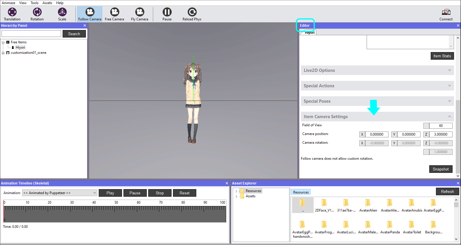 Animaze Manual - Learn how to Frame the avatar
