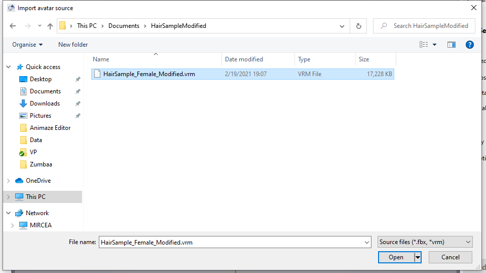Import Your .VRM Model Into Animaze